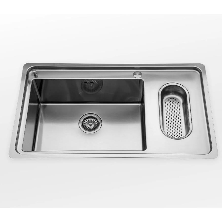 LAVELLO INCASSO FILO PIANO 80cm R12 INOX Lavelli