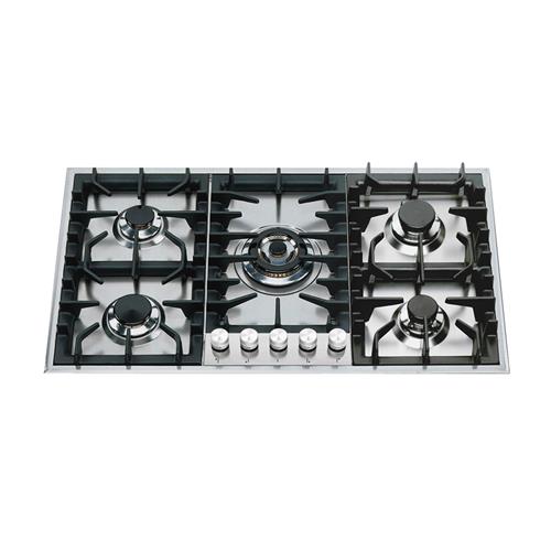 PIANO COTTURA A GAS HI-TECH 5 FUOCHI 90cm INOX Outlet